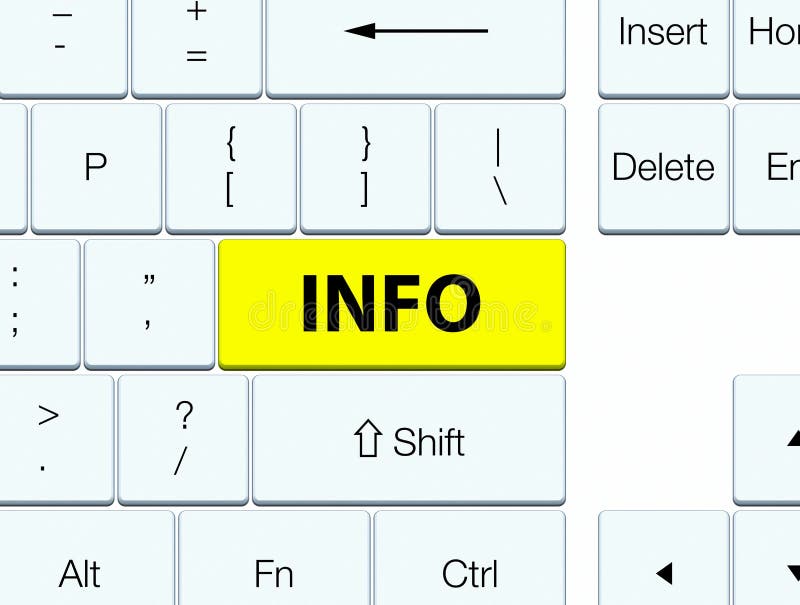 Info Yellow Keyboard Button Stock Illustration - Illustration of inform ...