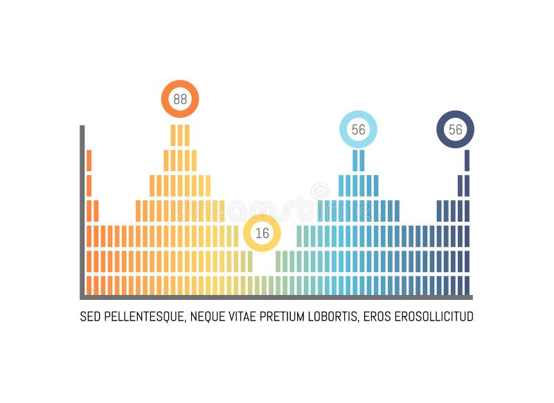 Infochart in Different Colors, Statistics Design Stock Illustration ...