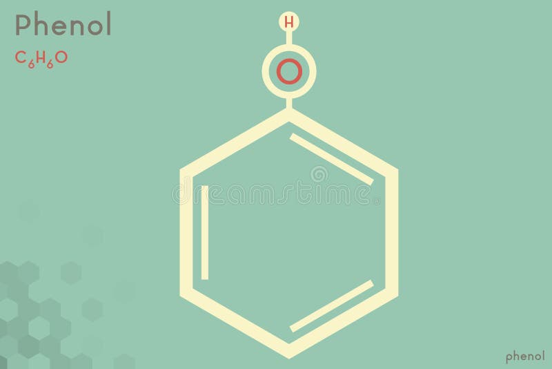 Infografica Della Molecola Di Fenolo Illustrazione Vettoriale ...