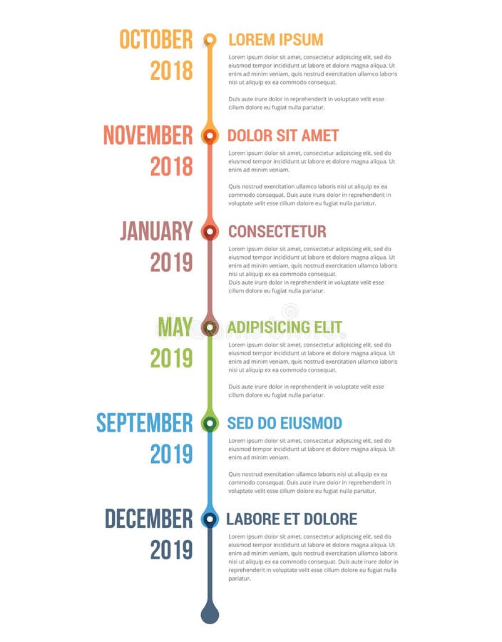 Infografiken Zur Zeitleiste Vektor Abbildung - Illustration von zeit ...