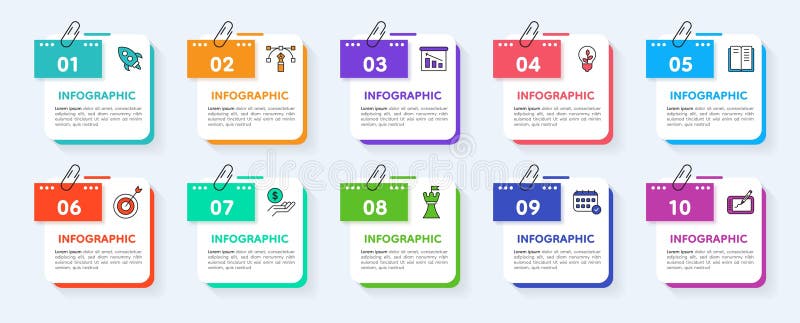Infograph Design. Box for Text. Graphic Paper Steps. Information Note ...