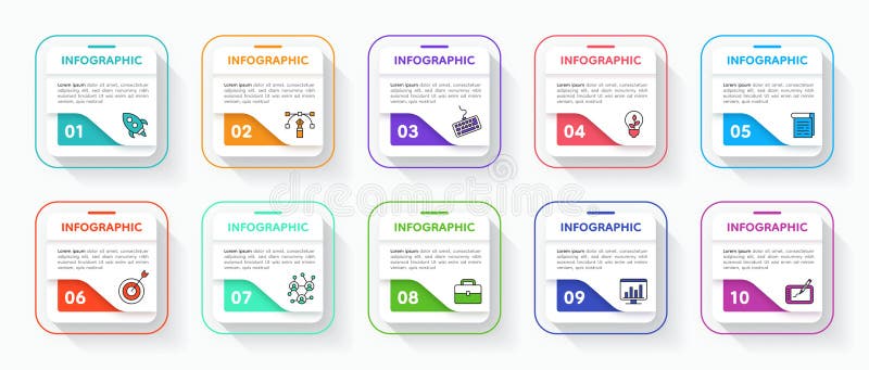 Infograph Elements. Step Chart. Info Banner Layout with Graphic ...