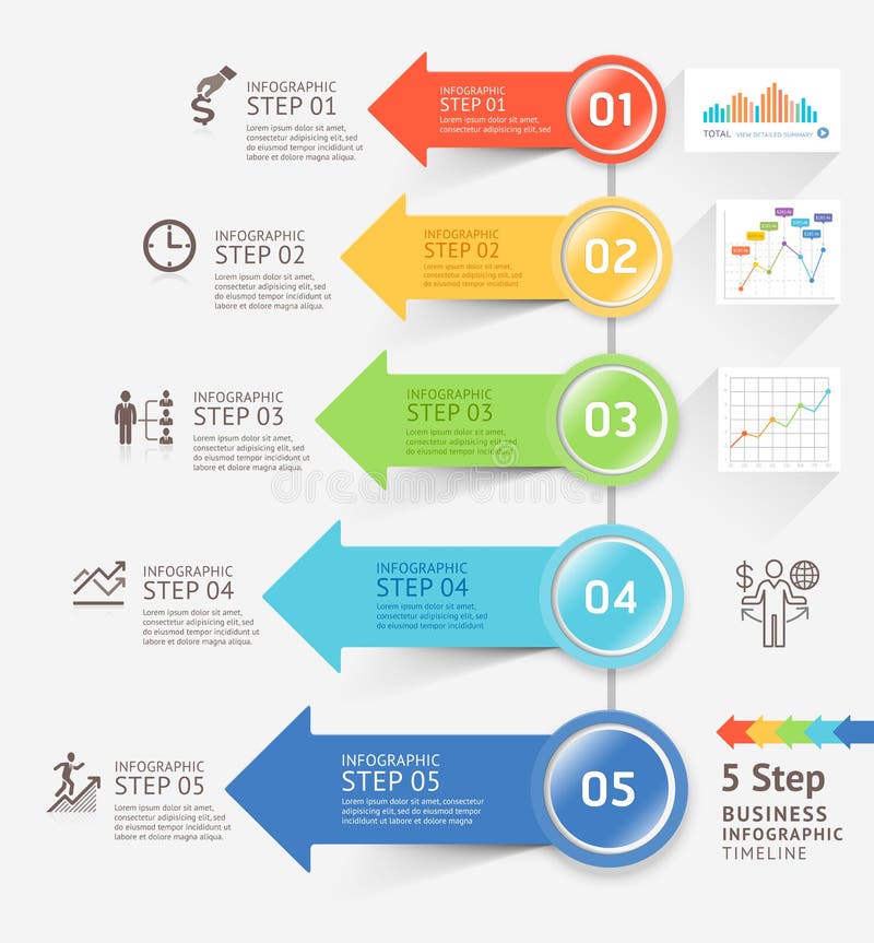 Infographics Arrows Design Template. Vector Illustration Stock Vector ...