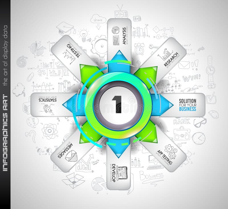 Infograph Template with Multiple Choices and a Lot of Infographic ...