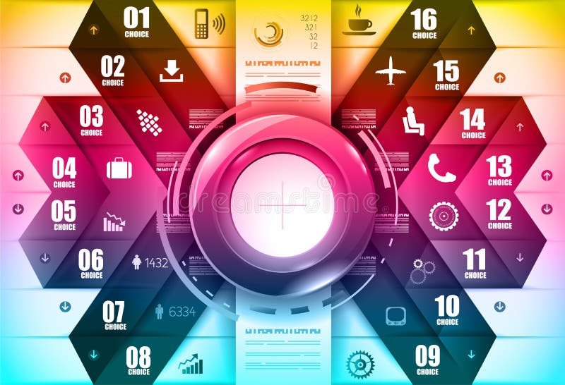 Infograph Template with Multiple Choices and a Lot of Infographic ...