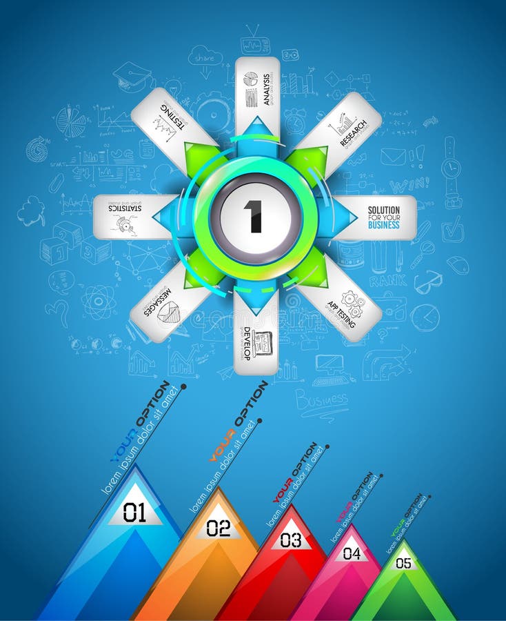 Infograph Template with Multiple Choices and a Lot of Infographic ...