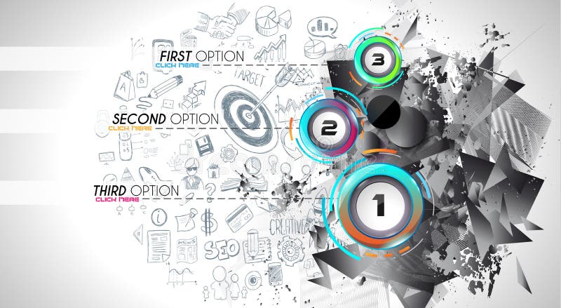 Infograph Template with Multiple Choices and a Lot of Infographic ...