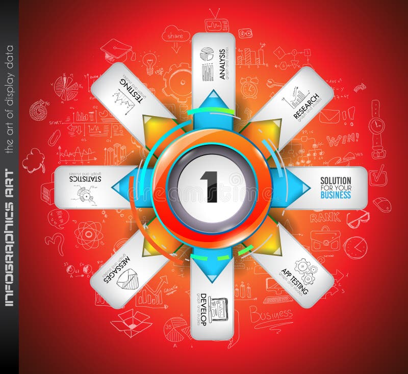 Infograph Template with Multiple Choices and a Lot of Infographic ...