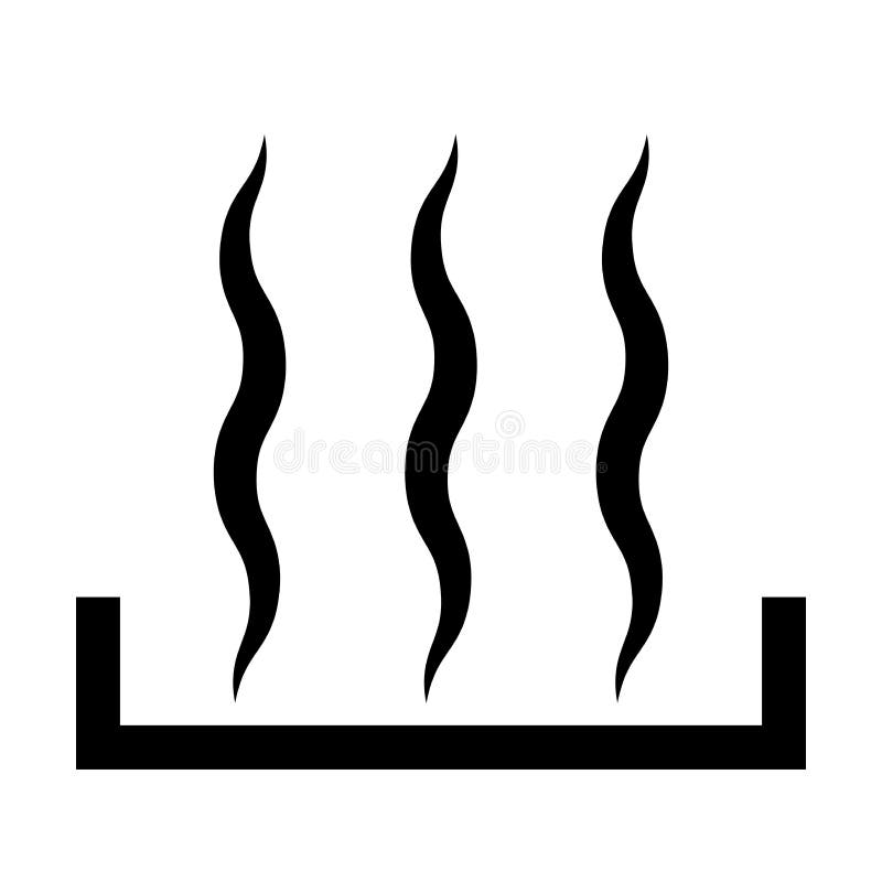 Heat Wave Icon of Warming Up Food, Hot Wave of Fire, Steam of Boiling ...