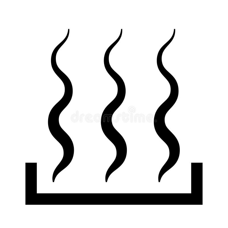 Heat Wave Icon of Warming Up Food, Hot Wave of Fire, Steam of Boiling ...