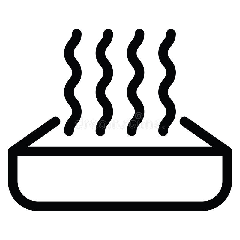Heat Wave Icon of Warming Up Food, Hot Wave of Fire, Steam of Boiling ...