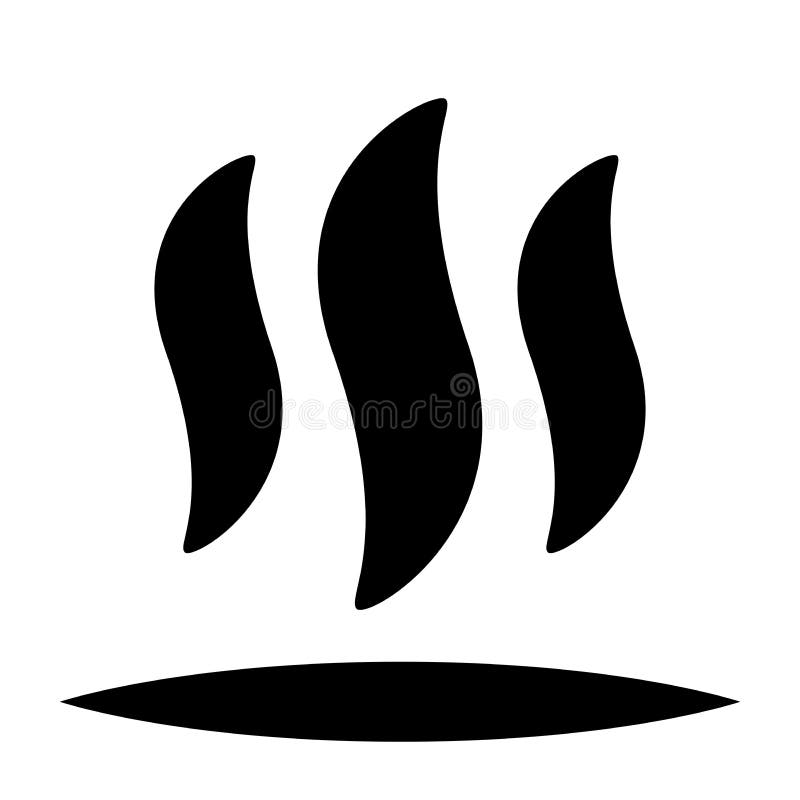 Heat Wave Icon of Warming Up Food, Hot Wave of Fire, Steam of Boiling ...