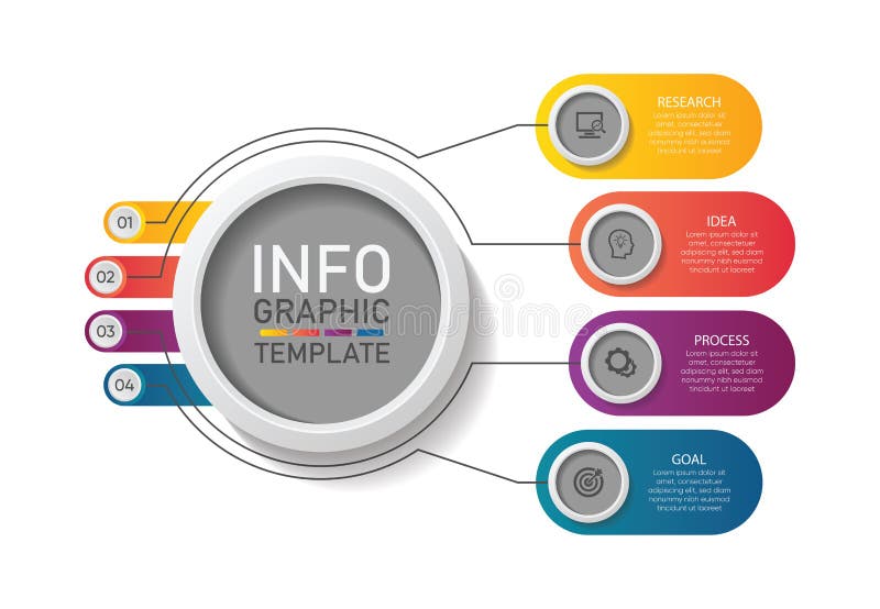 Presentation Idea Business Infographic Template Colorful Gradient Stock ...