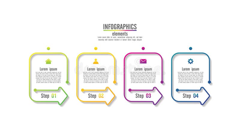 Gradient Process Infographic Template Design Stock Vector ...