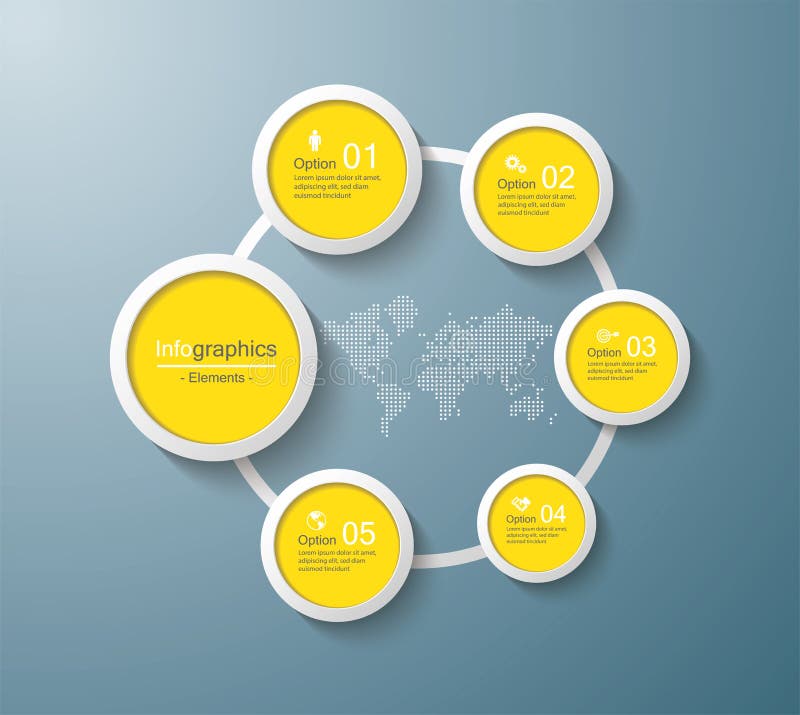 Circle Infographic Template Design Stock Vector - Illustration of ...
