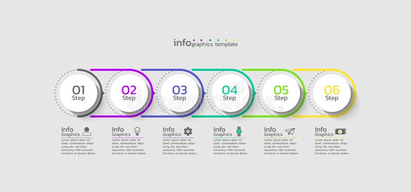Vector Circular Timeline Infographics Template Icons Design Stock ...