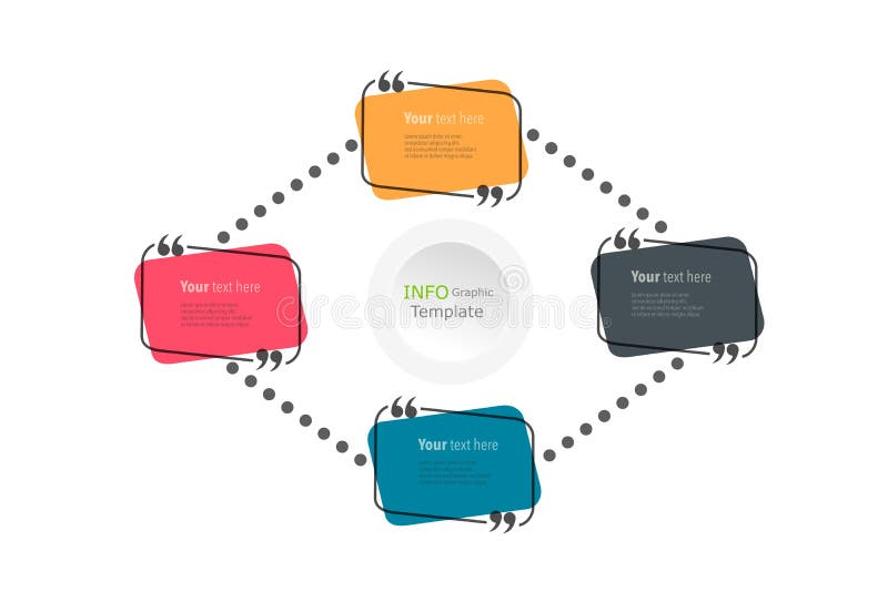 Infographic Abstract Background Template with Quote Sign. Business ...