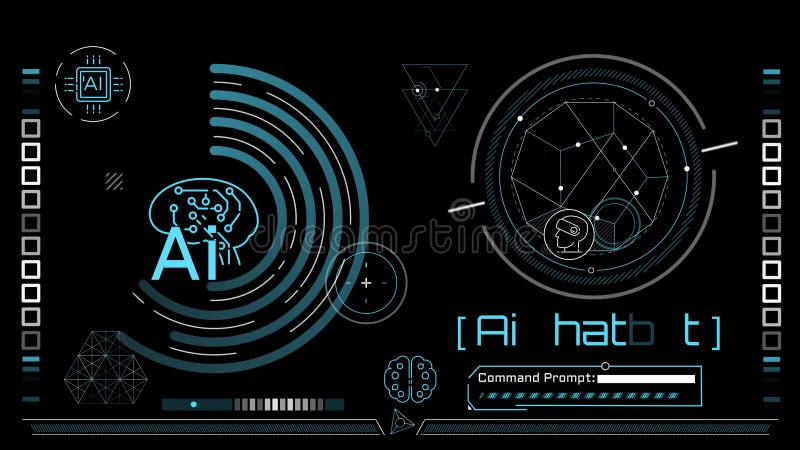 Infographic Animation about AI Chatbot and Cognitive Computing. Stock ...