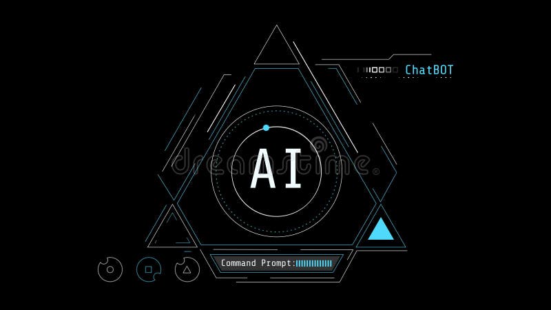 AI and Chatbot Technology Infographics on Alpha Channel. Stock Footage ...