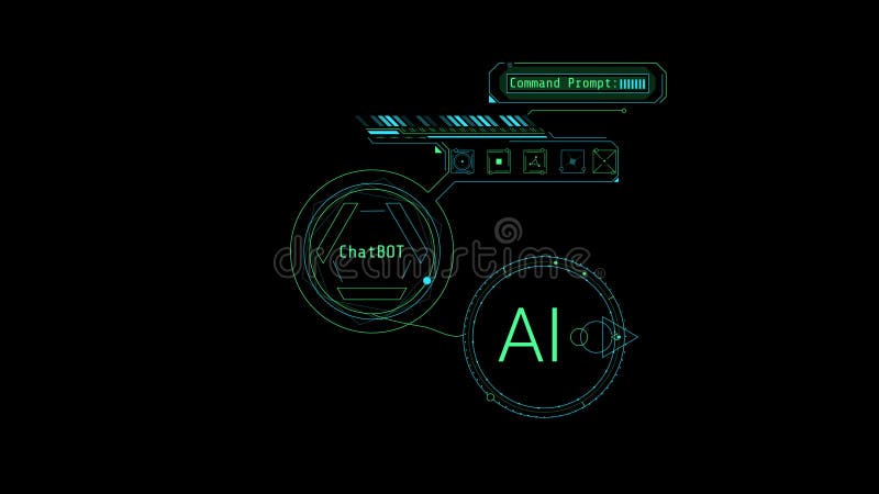 Animated Infographics on the Theme of Processing Requests by AI. Stock ...