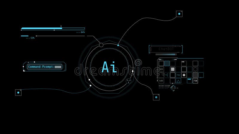 Infographic Animation about Data Processing by Generative AI. Stock ...
