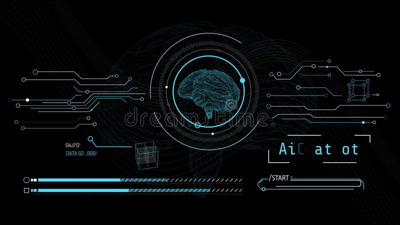 Infographic Animation about Human and Artificial Intelligence. Stock ...