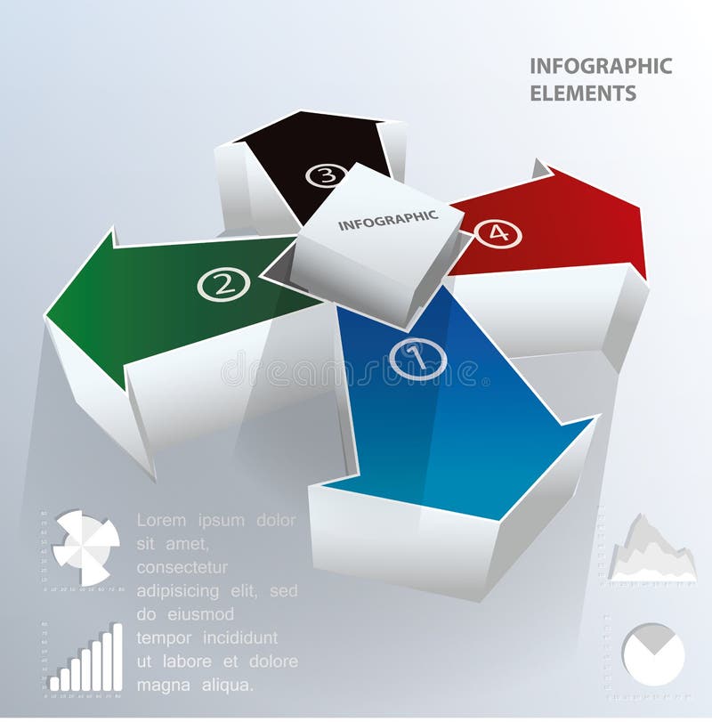 Infographic arrows stock vector. Illustration of growth - 33647802