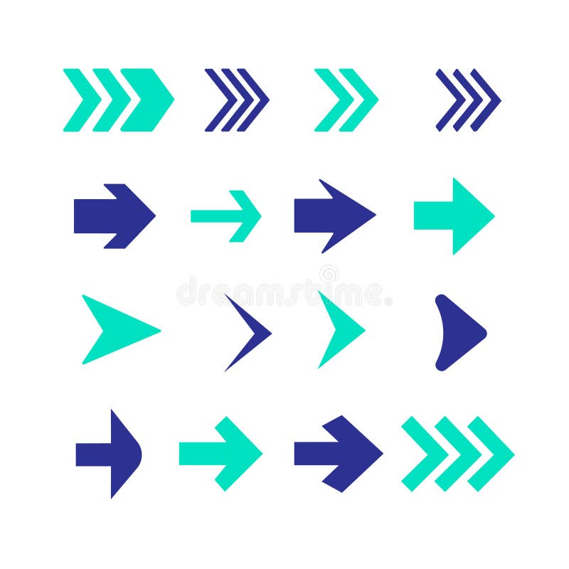 Infographic arrows icon. stock vector. Illustration of right - 358026112