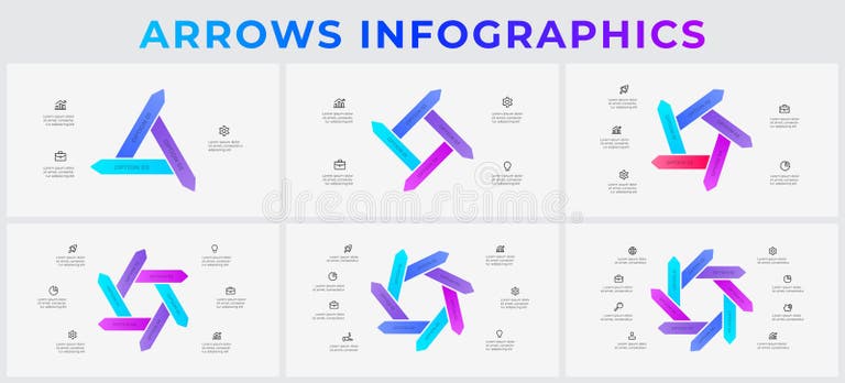 Infographic Arrows Ideal for Process Visualization, Presentations, and ...