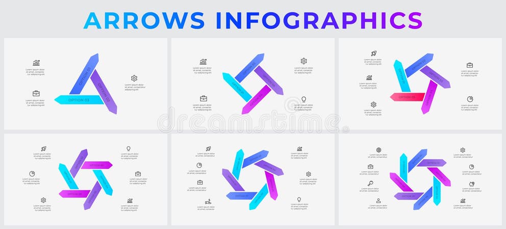 Infographic Arrows Ideal for Process Visualization, Presentations, and ...