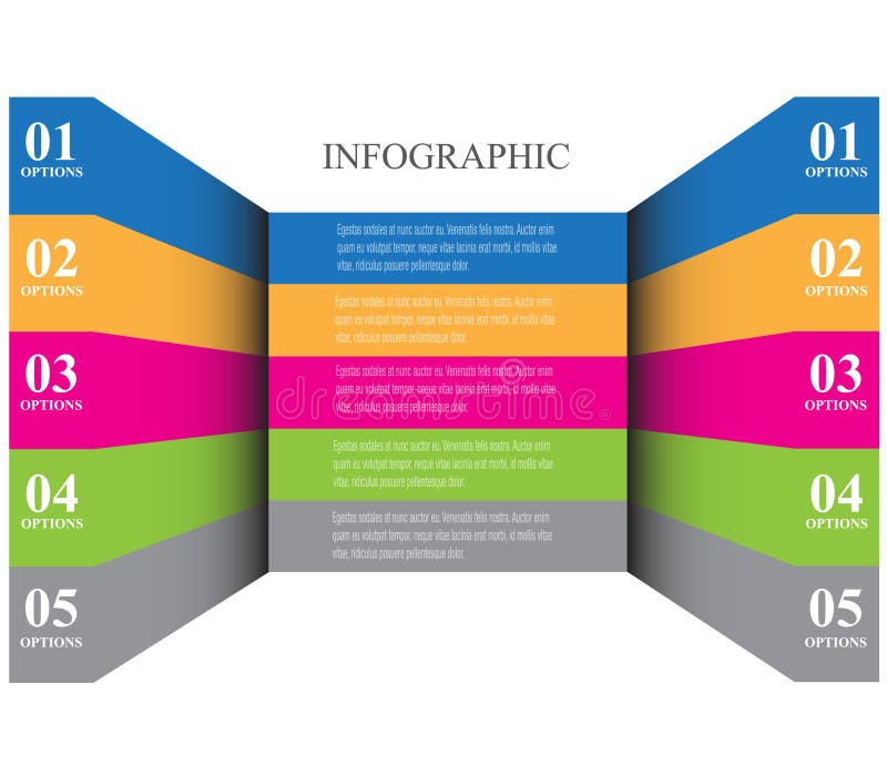 Abstract Flow Chart Infographics Stock Vector - Illustration of paper ...