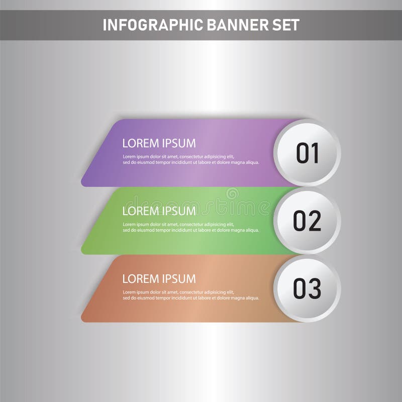 Infographic Banner Set stock vector. Illustration of creative - 129862536