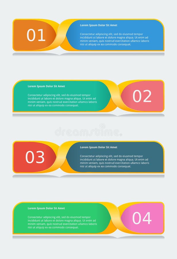 Bullet Points Style Infographic Banner Template Stock Vector ...
