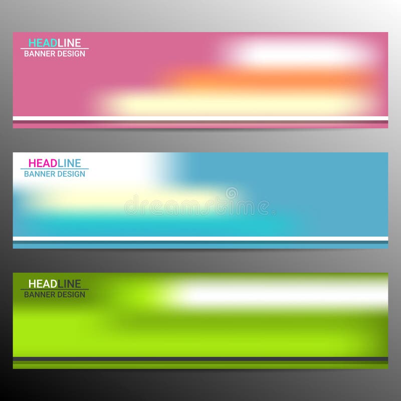 Banner Templates Different Colors Stock Illustrations – 564 Banner ...