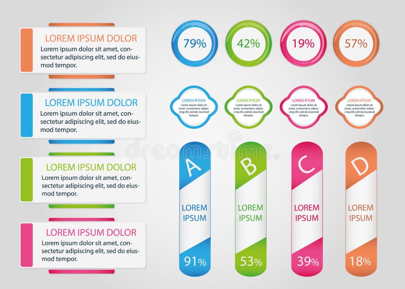 Infographic Banners Collection Stock Vector - Illustration of nice ...