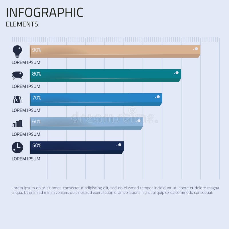 Infographic Bar Chart Design. Vector Illustration Decorative Design ...