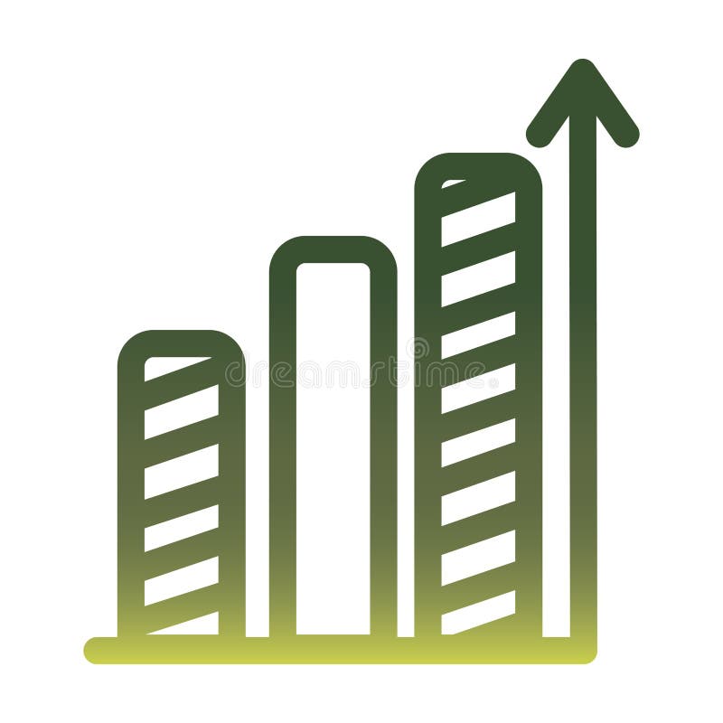 Infographic Bar Chart Gradient Style Icon Vector Design Stock Vector ...