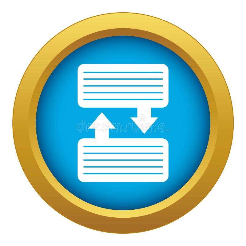 Infographic Blocks with Arrows Icon Blue Vector Isolated Stock Vector ...