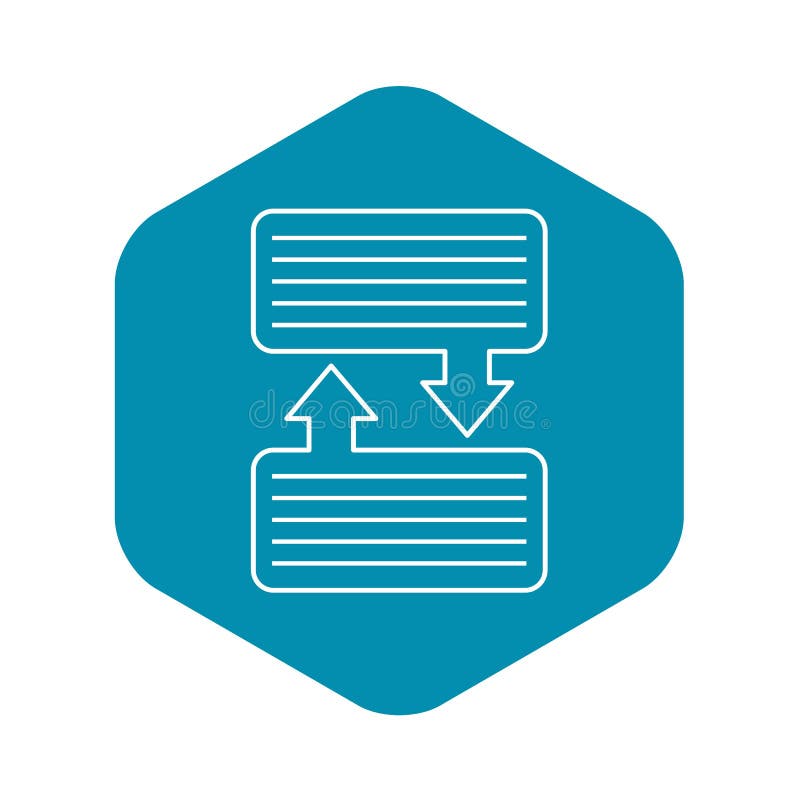 Infographic Blocks with Arrows Icon, Outline Style Stock Vector ...