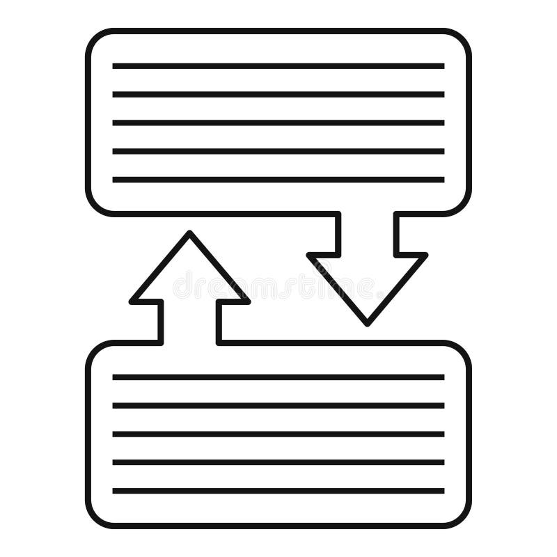 Infographic Blocks with Arrows Icon, Outline Style Stock Vector ...