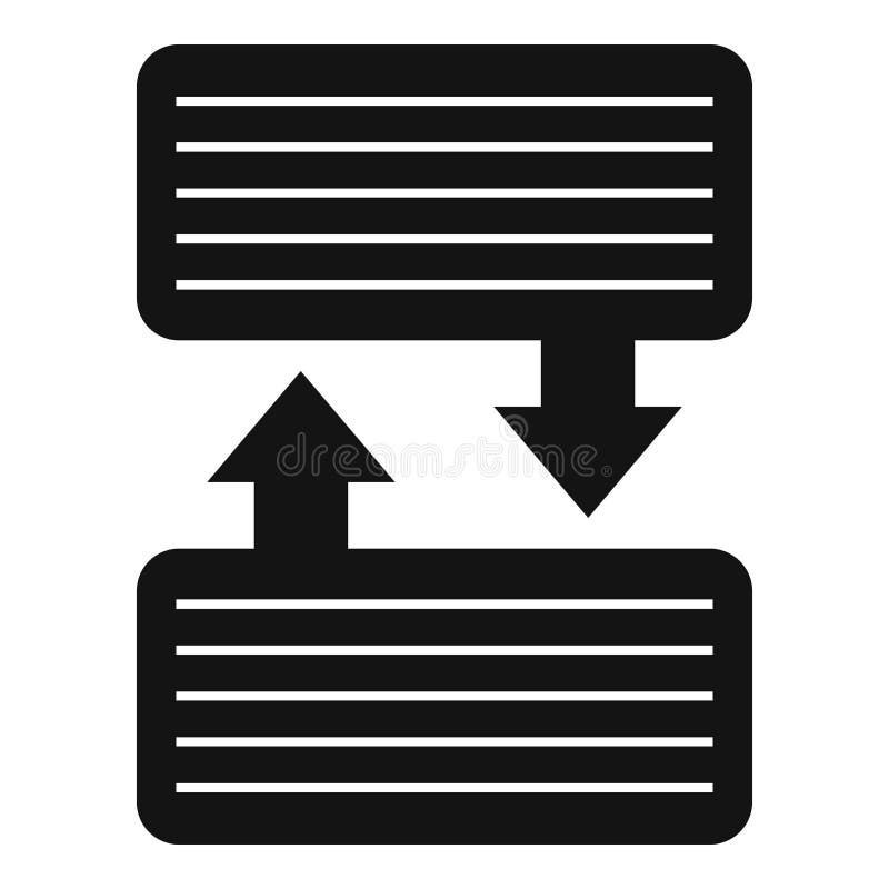 Infographic Blocks with Arrows Icon, Simple Style Stock Vector ...