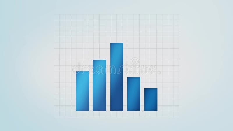 Infographic Blue Bar Graph with Different Values, Loop Stock Footage ...