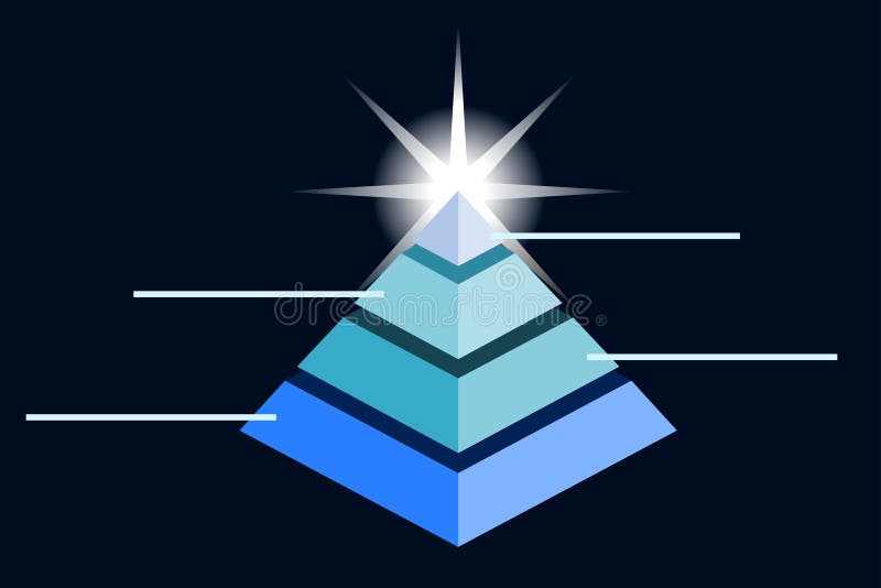 Infographic Blue Pyramid with Three Step Guide To Digital Success and ...