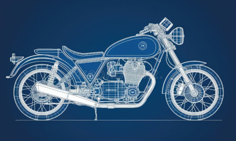 Infographic Blueprint Presents Comprehensive Technical Drawing of a ...