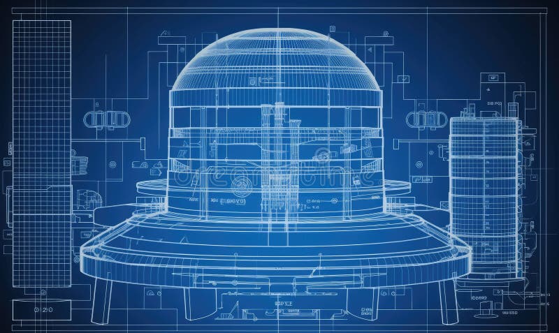 Infographic Blueprint Presents a Comprehensive Technical Drawing of ...