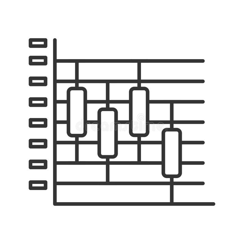 Box and Whisker Chart Icon. Elements of Chart and Trend Diagram Multi ...