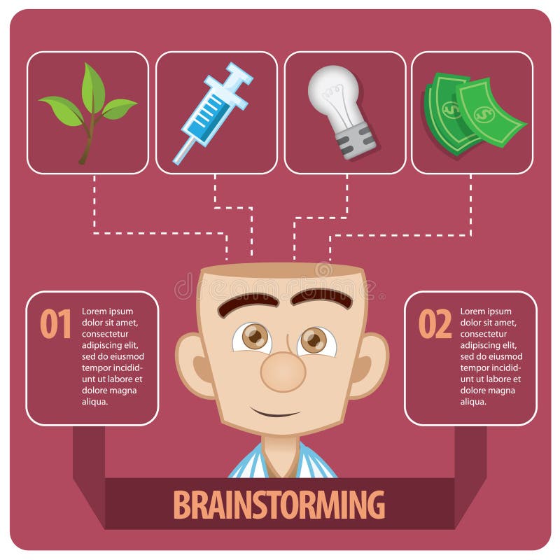 Infographic of Brainstorming. Vector Illustration Decorative Design Stock Vector - Illustration ...