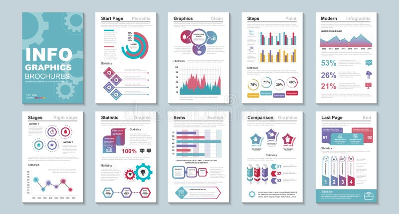 Infographic Brohucres Data Visualization Vector Stock Vector ...