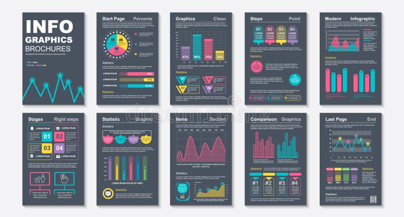 Infographic Brohucres Data Visualization Vector Stock Vector ...
