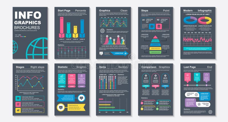 Infographic Brohucres Data Visualization Vector Design Template. Can Be ...